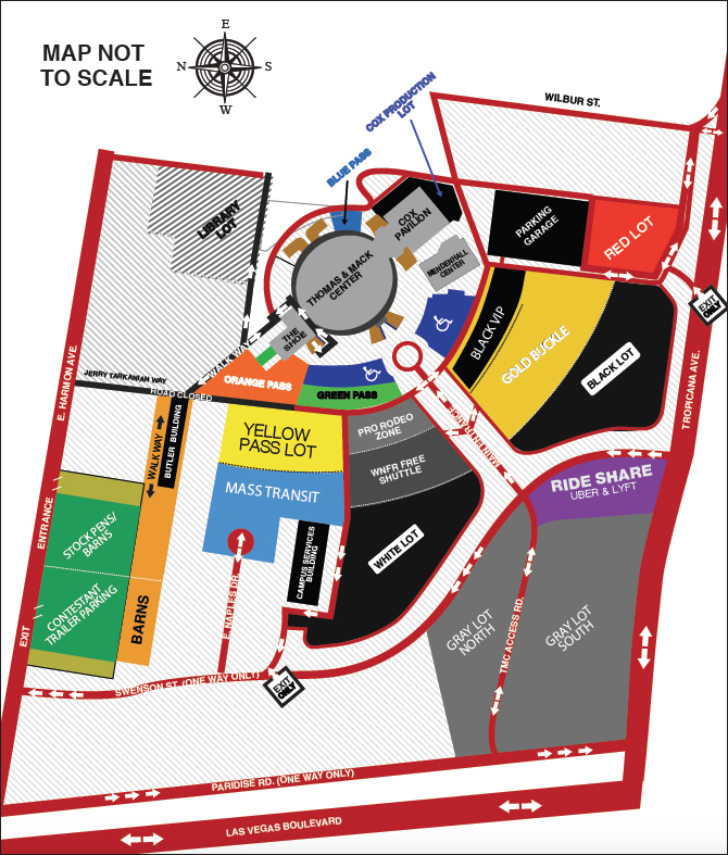 Parking Lot Map at Thomas & Mack Center | The Official NFR Experience